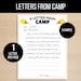 Letters From Camp, Summer Camp Letters, Printable Letter From Camp ...