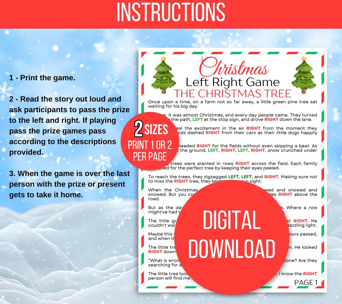 Christmas Left Right Game, Christmas Games, Christmas Pass the Present ...