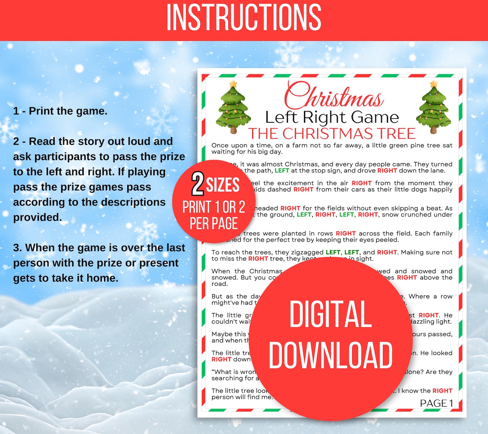 Christmas Left Right Game, Christmas Games, Christmas Pass the Present ...
