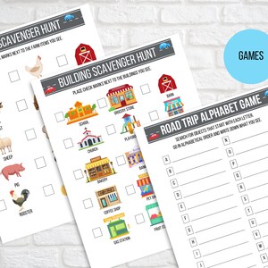 Kids Road Trip Games Printable, Travel Activities, Road Trip Games ...