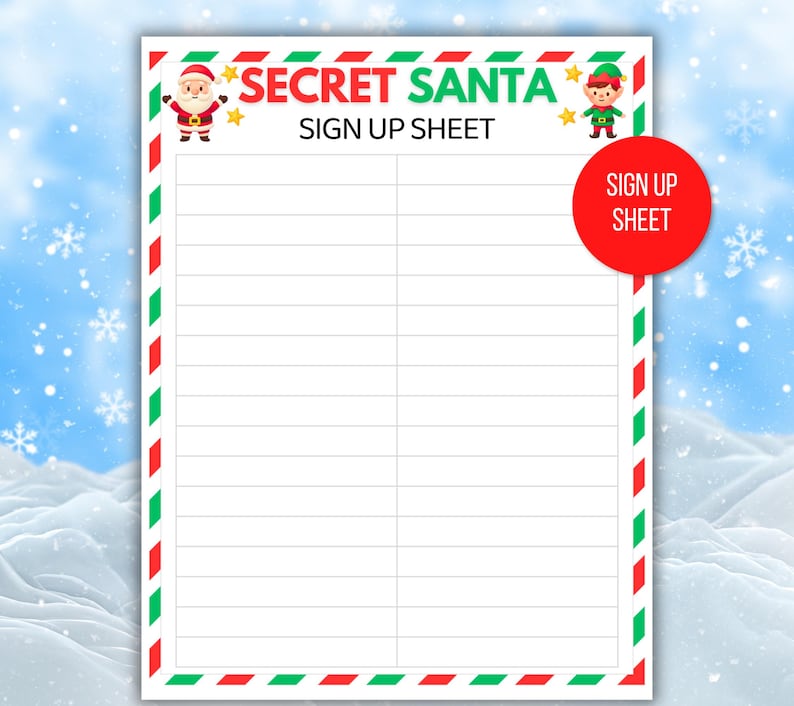 Coworker Secret Santa Questionnaire, Printable Secret Santa Questions ...