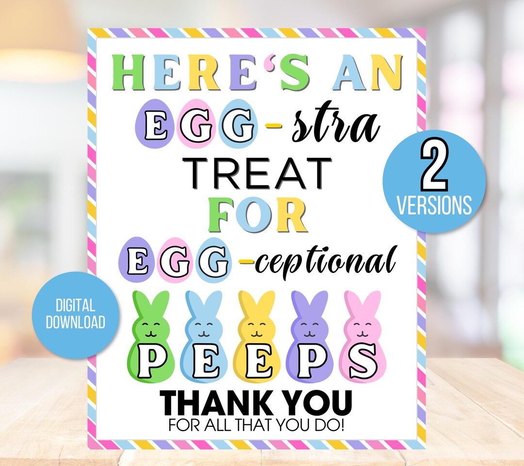Easter Sign, Easter Appreciation Sign, Easter Staff Appreciation Sign ...