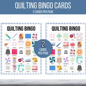 Quilt Bingo, 30 Printable Quilt Bingo Cards, Quilting Bingo, Quilting ...