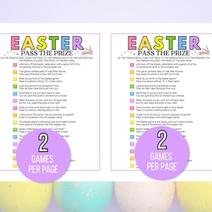 Easter Pass the Prize Game, Easter Pass the Present Game, Easter Pass ...