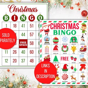 Christmas Songs Bingo, 50 Printable Christmas Songs Bingo Cards ...