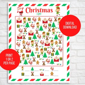 Christmas I Spy, Holiday I Spy, Fun Christmas Game, Christmas Classroom ...