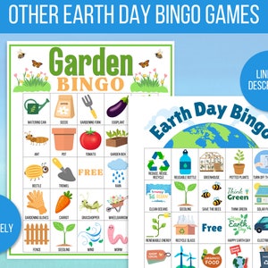 Earth Day Bingo, Earth Day Game, Earth Day Party Activity, Earth Day ...