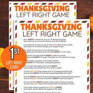 Thanksgiving Pass the Prize Game, Thanksgiving Games, Thanksgiving Left ...