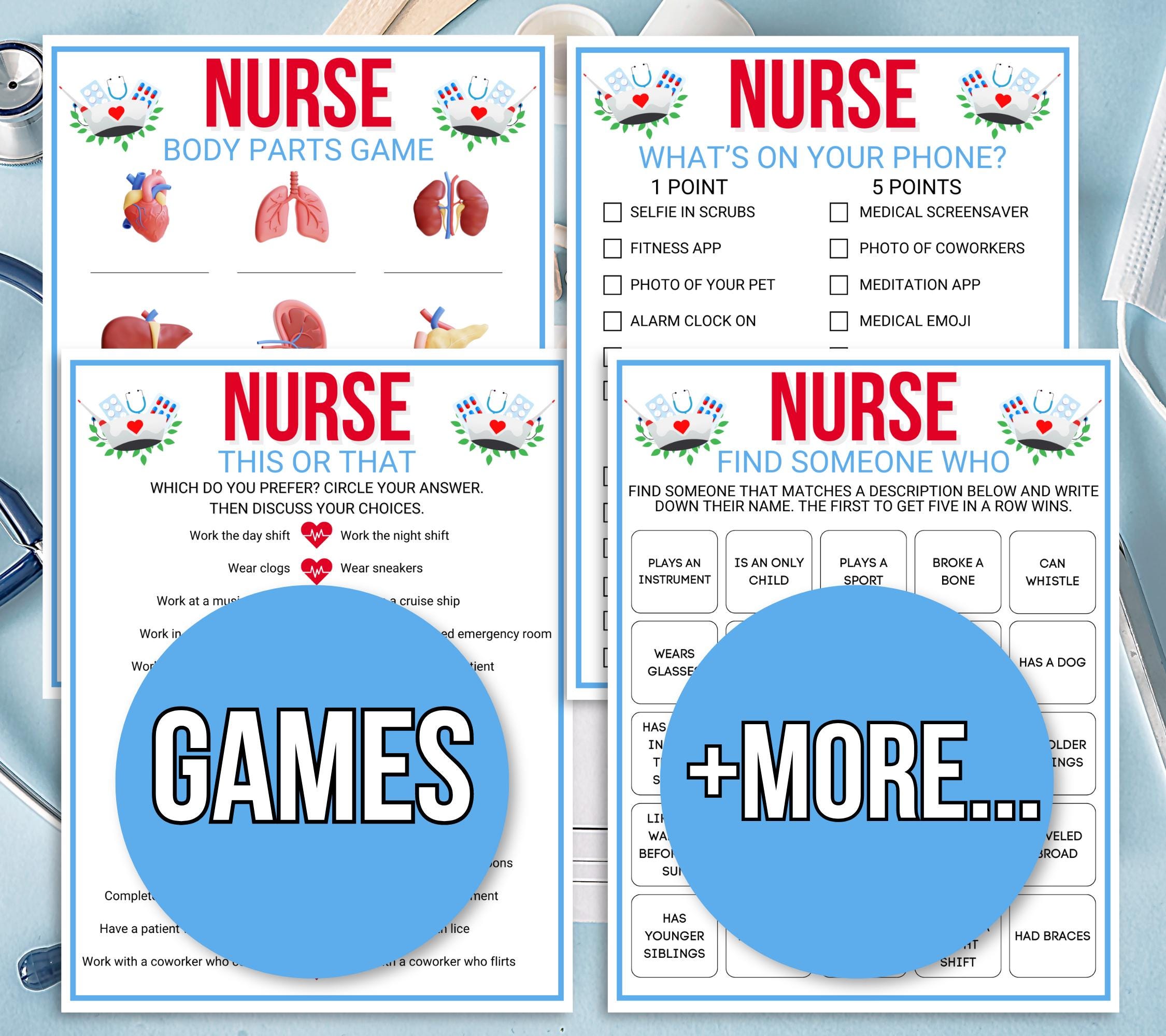 Nurse Games Bundle, Nurse Trivia Games, Nurse Games Trivia Bundle ...
