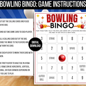 Bowling Bingo, 50 Bowling Bingo Cards, Bowling Game, Bowling Activity ...