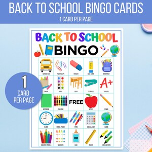 Back to School Bingo, Back to School Games, School Bingo, Welcome Back ...