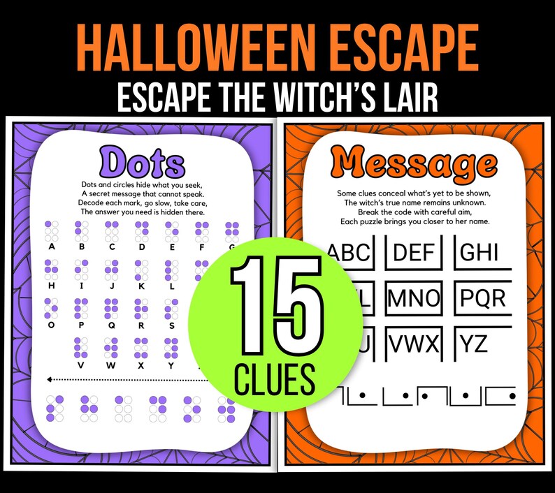 Halloween Escape Room, Halloween Escape Room for Teens, Witch Escape ...