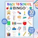 Back to School Bingo, Back to School Games, School Bingo, Welcome Back ...