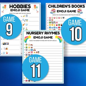 Emoji Games Bundle, Emoji Party Games, Emoji Games, Fun Emoji Printable ...