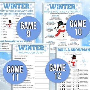 Winter Games, Winter Party Games, Winter Office Party Games, Winter ...