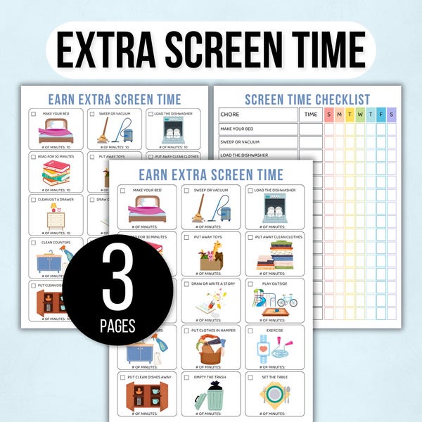 Screen Tracker Chart - Etsy
