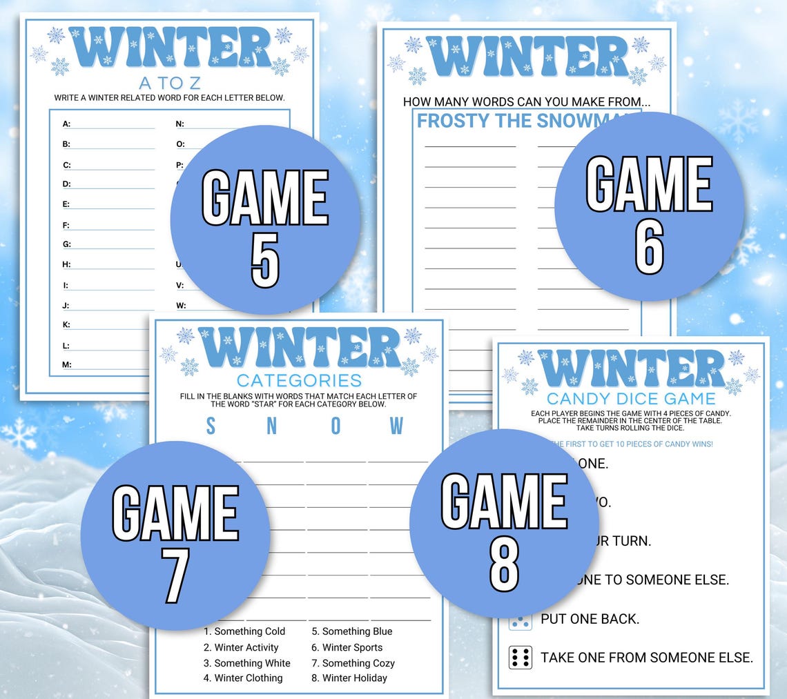 Winter Games, Winter Party Games, Winter Office Party Games, Winter ...