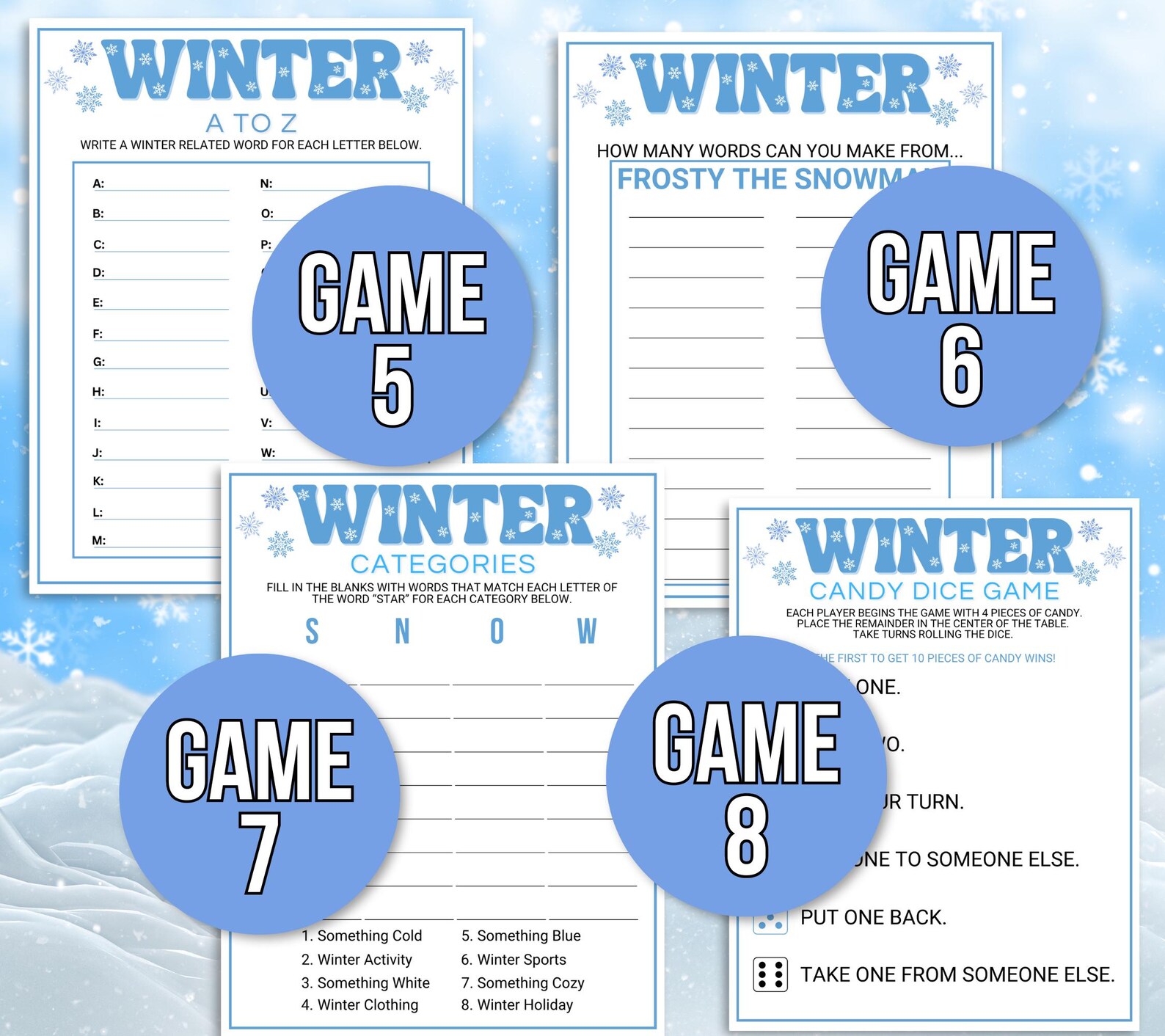 Winter Games, Winter Party Games, Winter Office Party Games, Winter ...