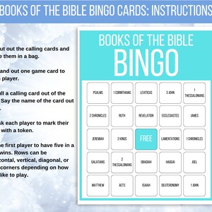 Books of the Bible Bingo, Bible Bingo, 60 Bible Bingo Cards, Bible ...
