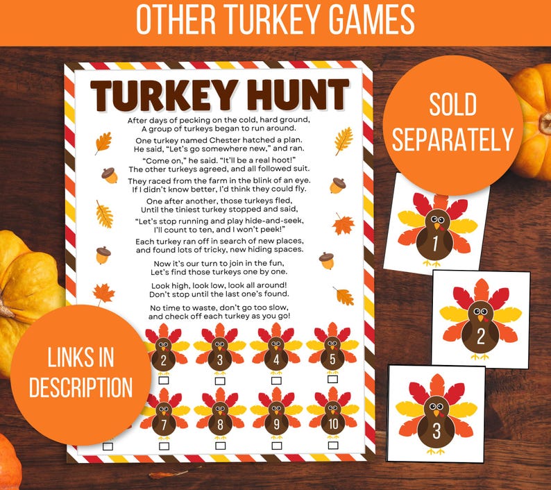 Turkey Trivia Game, Thanksgiving Party Games, Thanksgiving Trivia ...