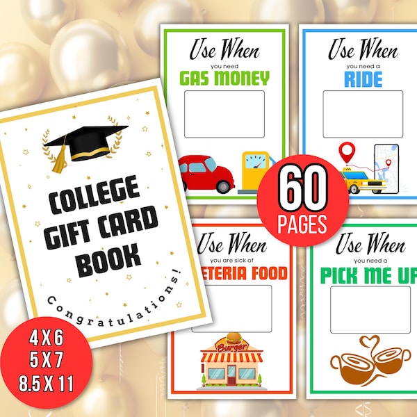 Graduation Gift Card Book - 60+ Gift Ideas for 2025