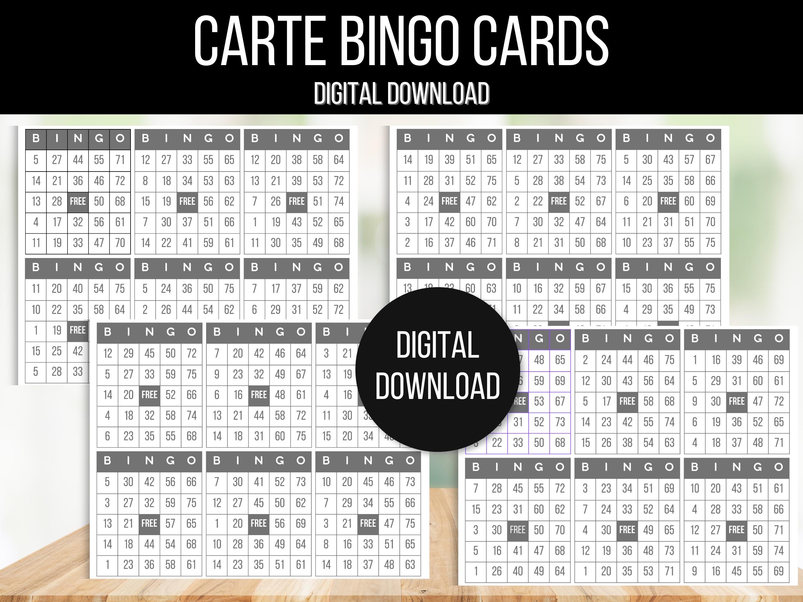 300 Bingo Cards, 6 per Page, Fun Party Game, Classroom Activity, Bingo ...