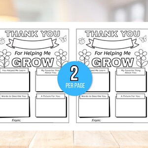 Thank You for Helping Me Grow Gift, Teacher Appreciation Gift, Teacher ...