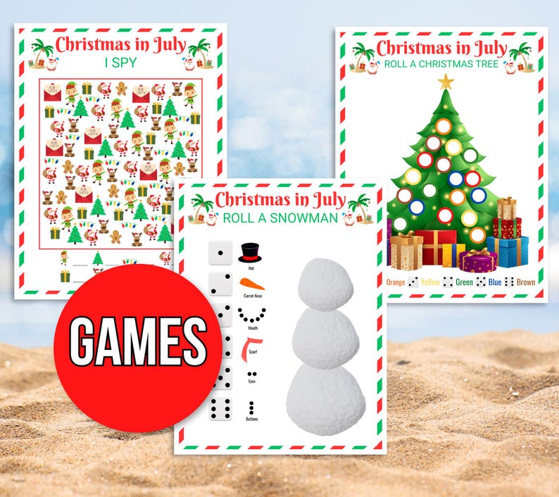 16 Christmas in July Activities, Christmas in July Activity Bundle ...