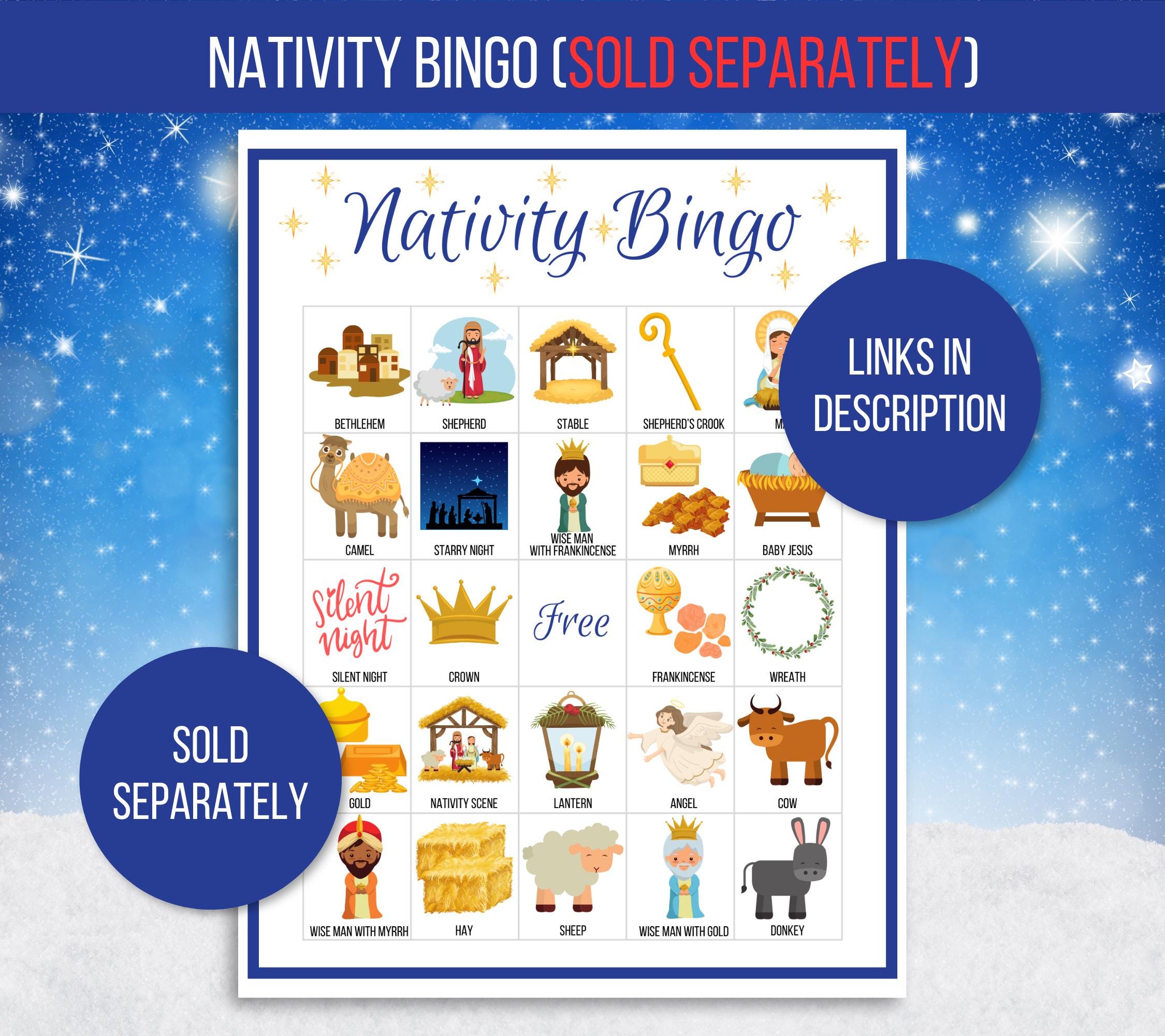 Nativity Word Search, Fun Nativity Game, Printable Nativity Game ...