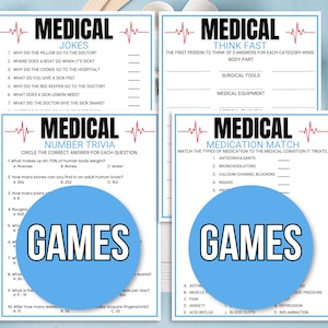 Medical Games Bundle, Medical Trivia Games, Medical Games Trivia Bundle ...