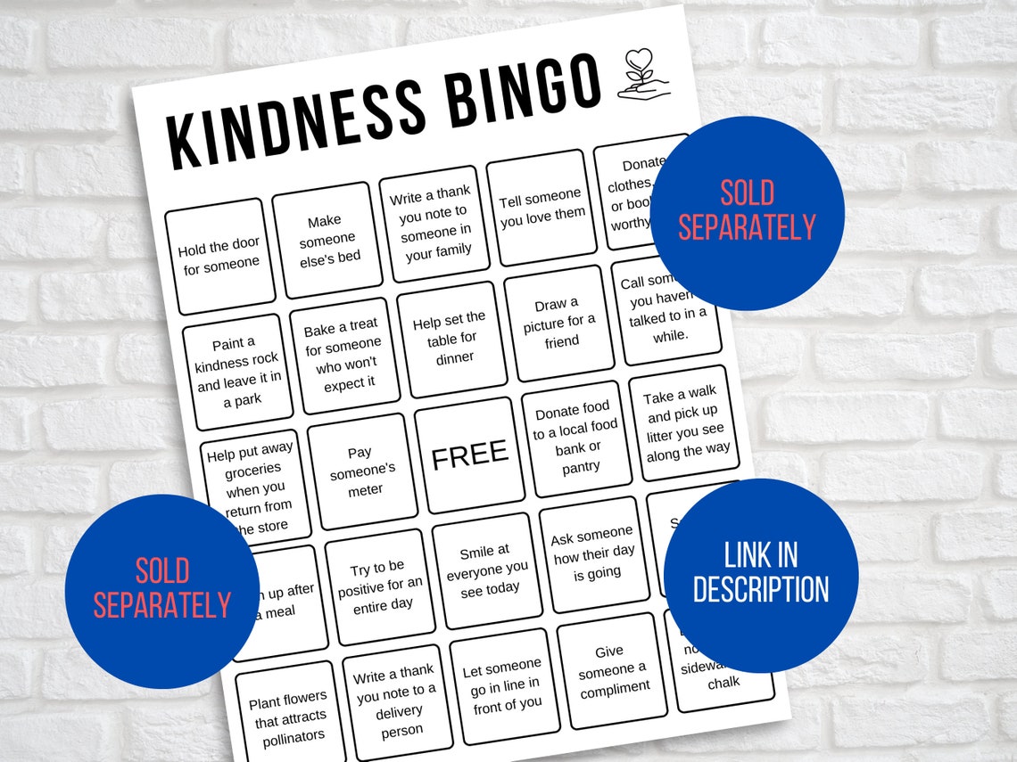 Kindness Calendar, Acts of Kindness Calendar, Kid's Kindness Challenge ...