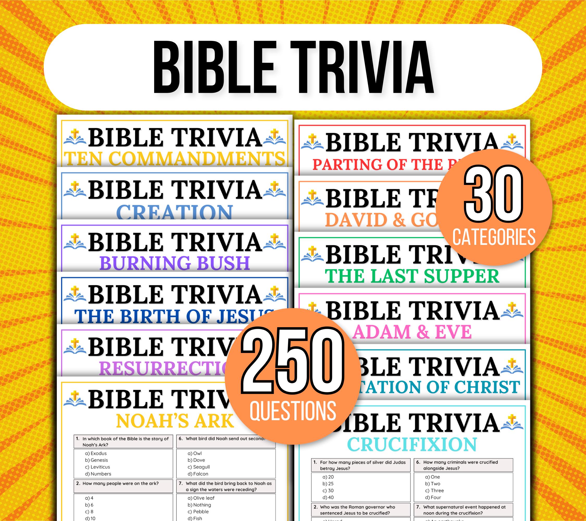 Bible Trivia Games Bundle, Bible Games, Bible Trivia Night Games, Bible ...