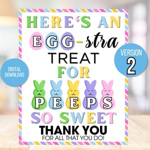 Easter Sign, Easter Appreciation Sign, Easter Staff Appreciation Sign ...