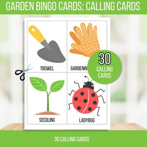 Garden Bingo, Spring Bingo, Garden Game, Garden Activity, Garden ...