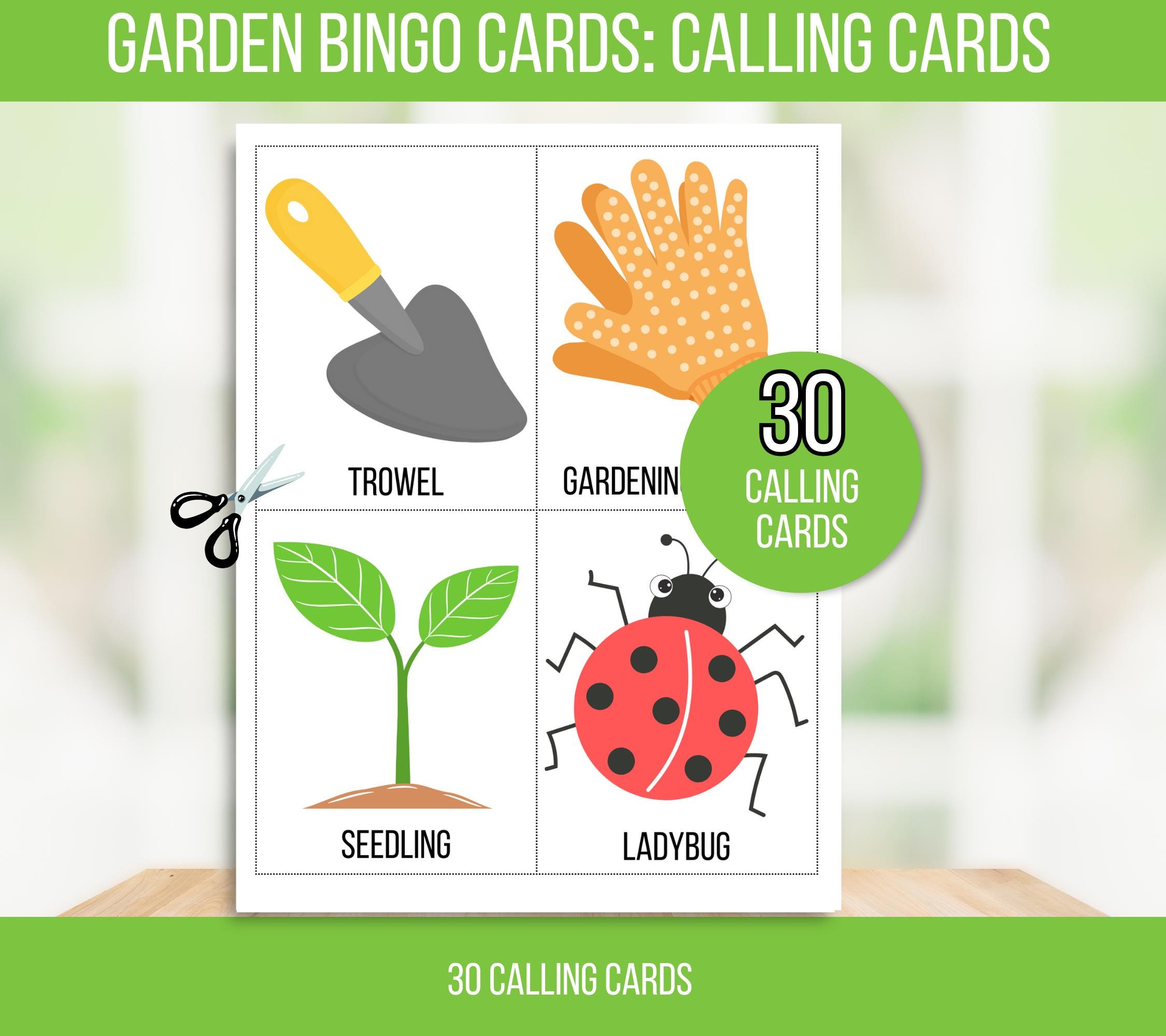 Garden Bingo, Spring Bingo, Garden Game, Garden Activity, Garden ...