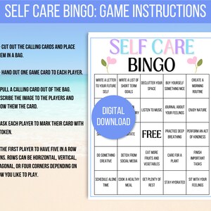 Self Care Bingo, 50 Self Care Bingo Cards, Self Care Challenge, Self ...