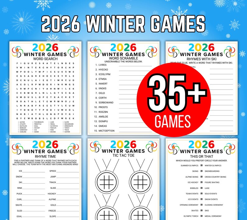Winter Games Trivia Bundle, Winter Games Bundle, Team USA Watch Party ...