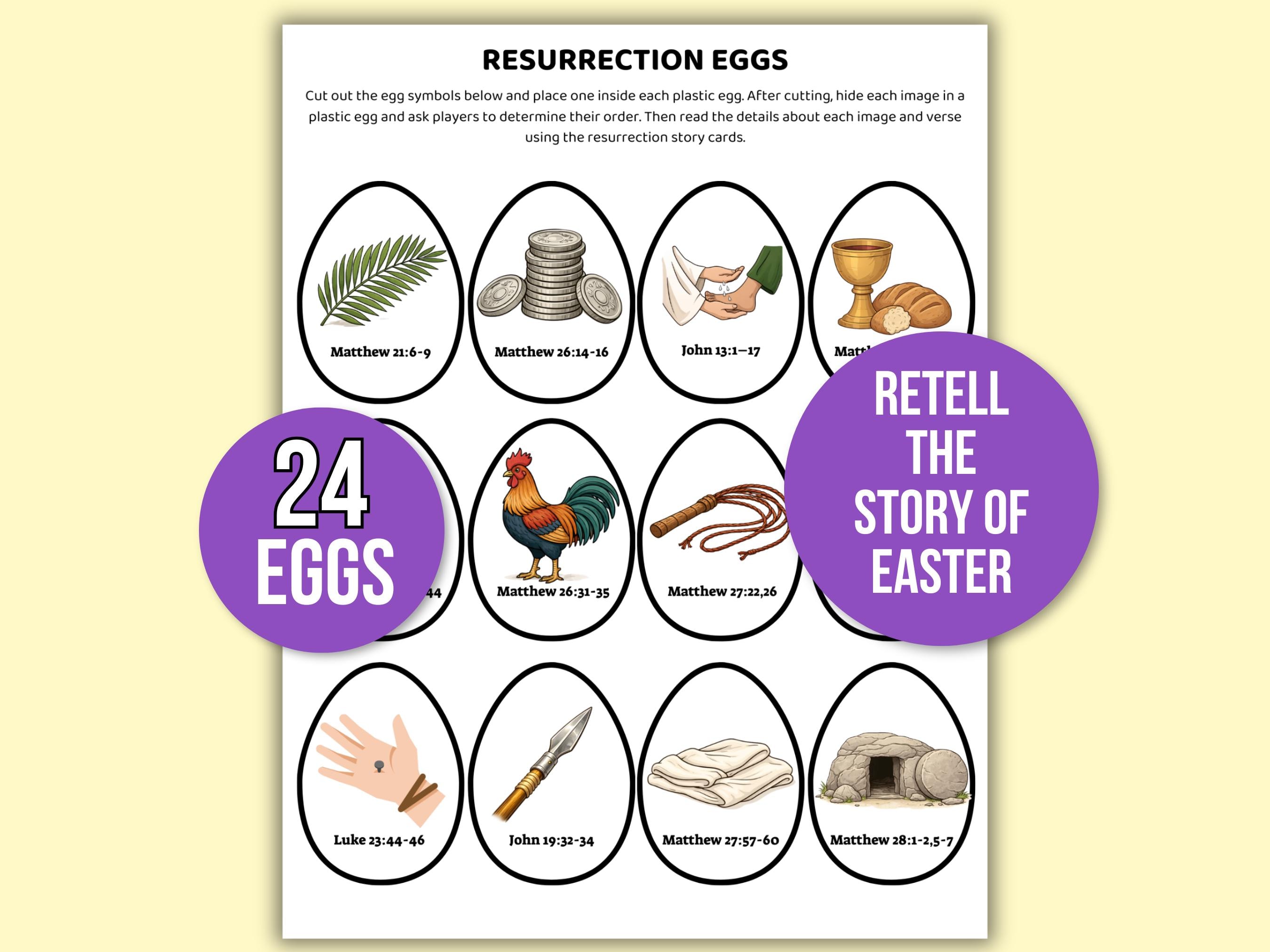 Printable Easter Story, Resurrection Story Cards, Resurrection Eggs ...