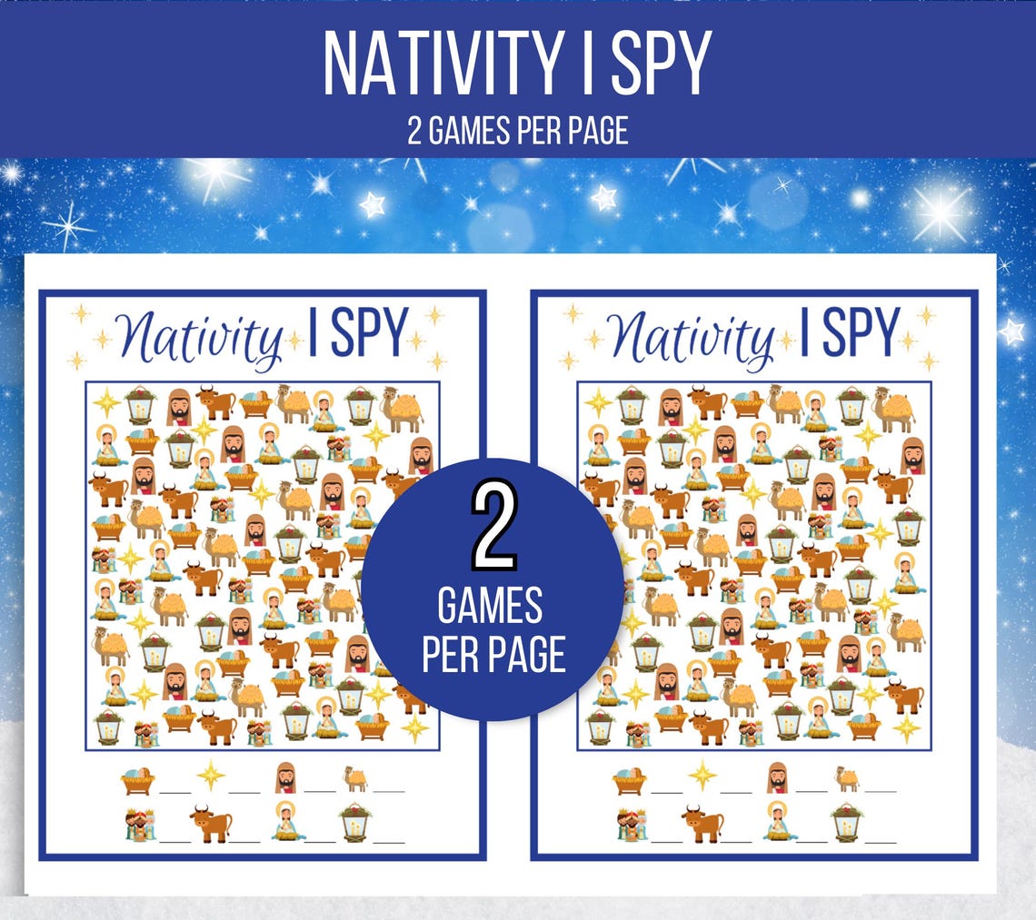 Nativity I Spy, Holiday I Spy, Nativity Seek and Find, Christmas ...