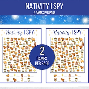 Nativity I Spy, Holiday I Spy, Nativity Seek and Find, Christmas ...