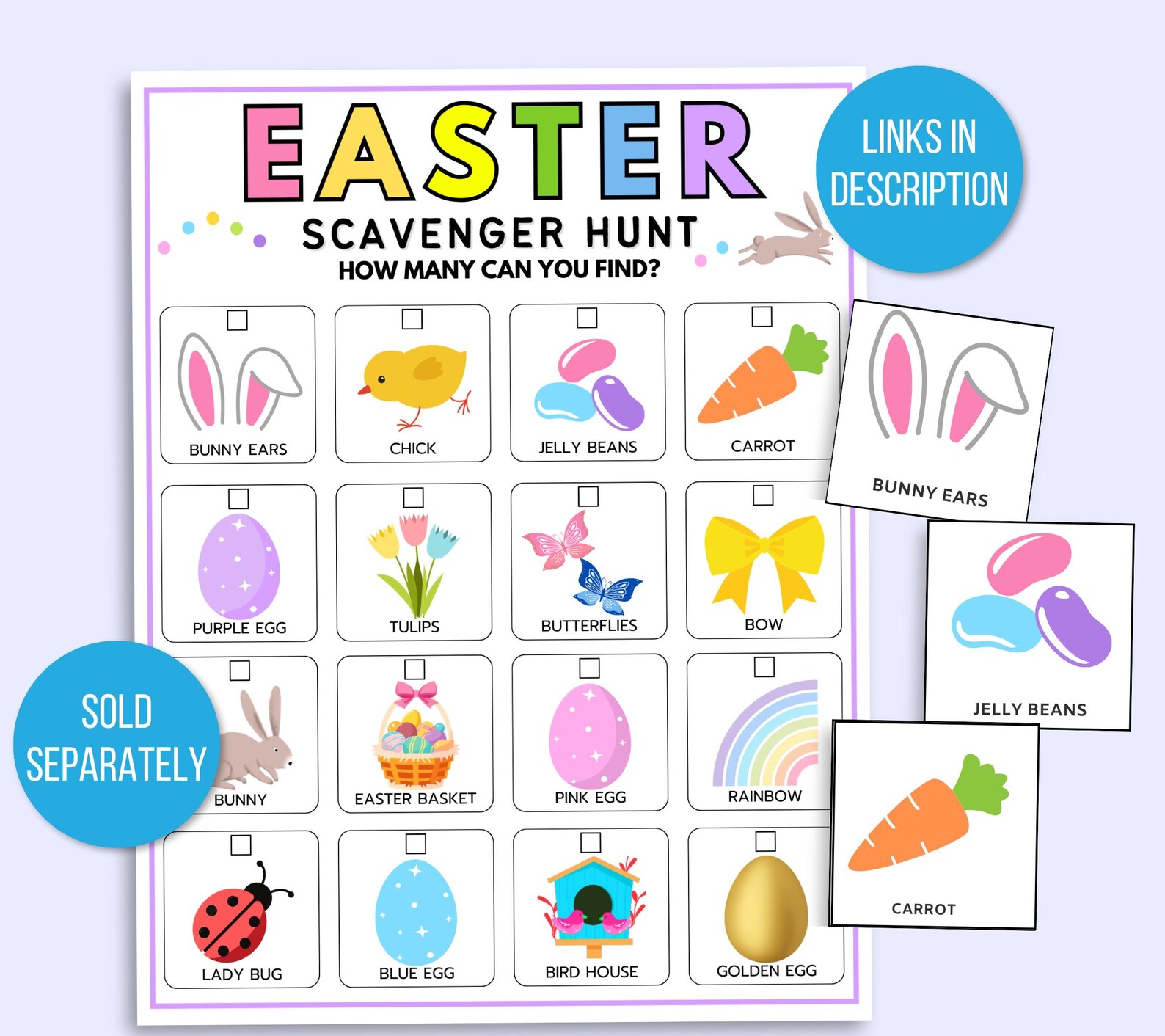 Indoor Easter Scavenger Hunt for Kids, Outdoor Treasure Hunt for Kids ...