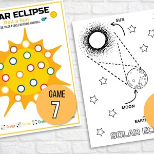 Solar Eclipse Games, Printable Solar Eclipse Games, Solar Eclipse Game ...