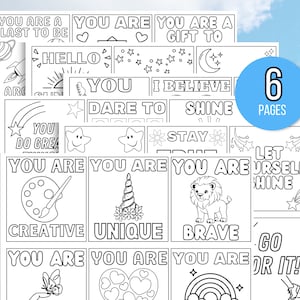 Kindness Cards, 36 Coloring Kindness Cards, Compliment Cards, Acts of ...