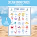 Ocean Bingo, Under the Sea Bingo, 30 Printable Ocean Bingo Cards, Ocean ...