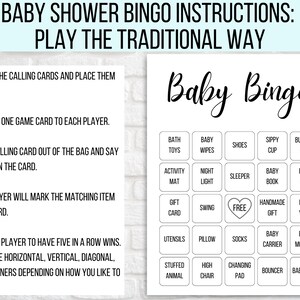60 Baby Shower Bingo Cards, Unique Prefilled Baby Bingo Game Cards ...