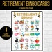 Retirement Bingo, 50 Retirement Bingo Cards, Retirement Activity ...