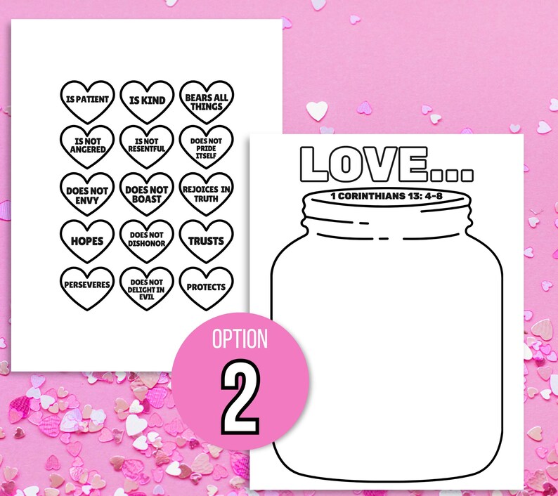 Valentine's Day Bible Coloring Page, God's Love Bible Verses Game, God ...