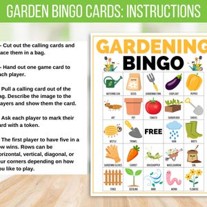 Garden Bingo, Spring Bingo, Garden Game, Garden Activity, Garden ...