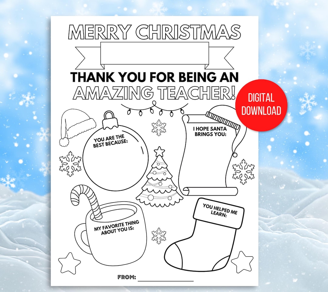 Christmas Teacher Appreciation Gift, Christmas Teacher Thank You Gift ...