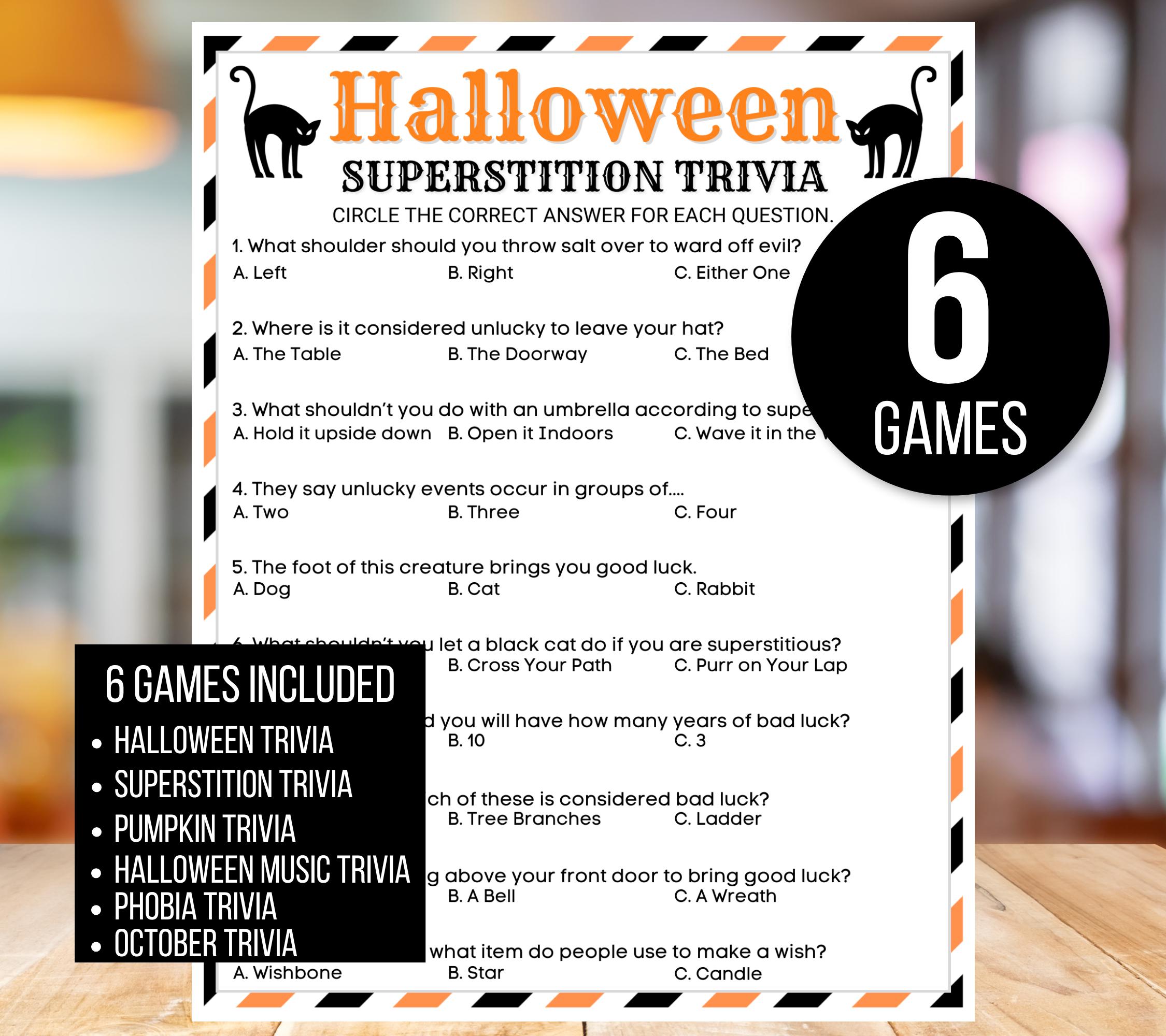 Halloween Trivia, Halloween Trivia Night, Halloween Trivia Quizzes ...